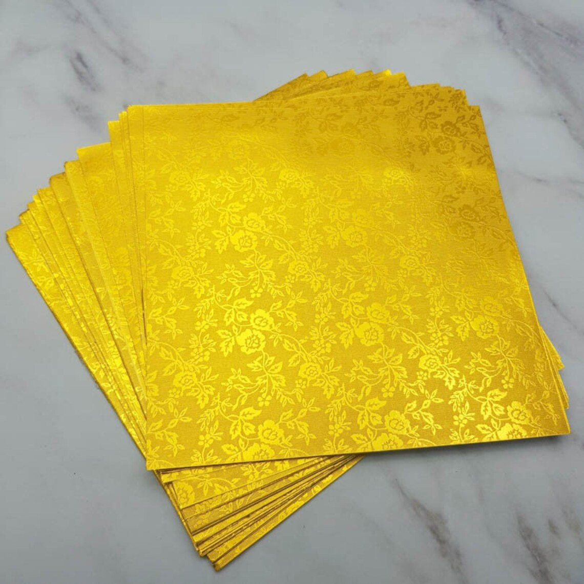 100 Gold Origami Paper Sheets Paper Pack 500 1000 Origami - Etsy