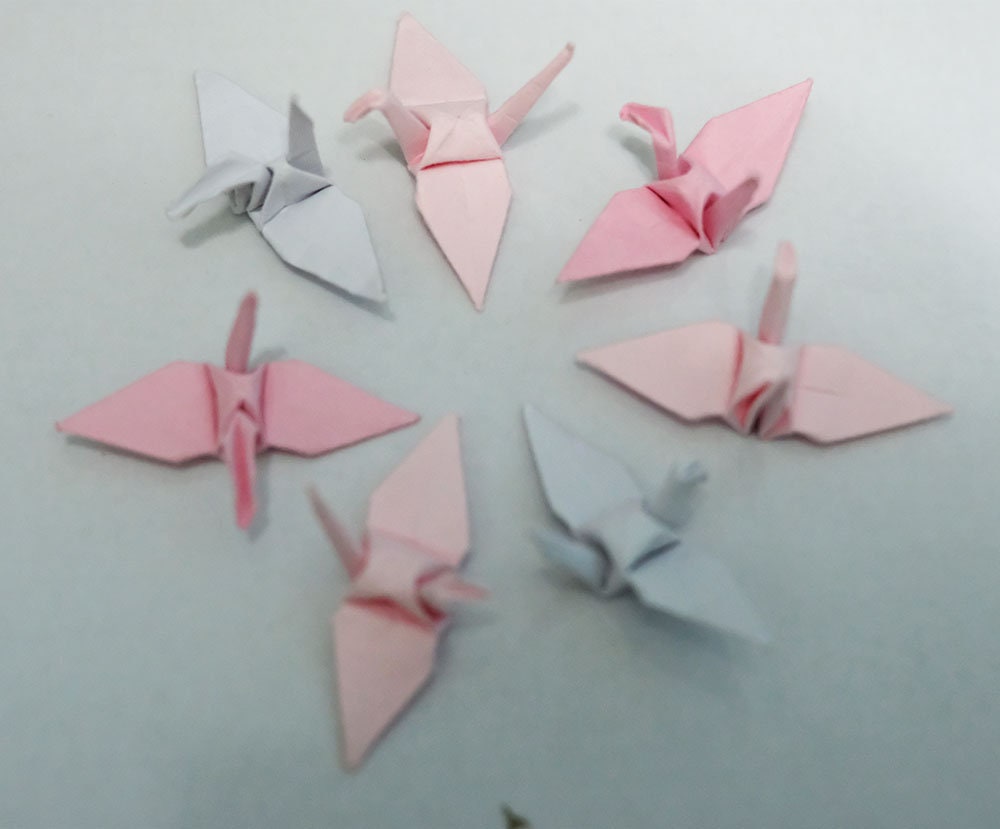 1000 Origami paper cranes Pink Shade Small 1.5 inch | Etsy