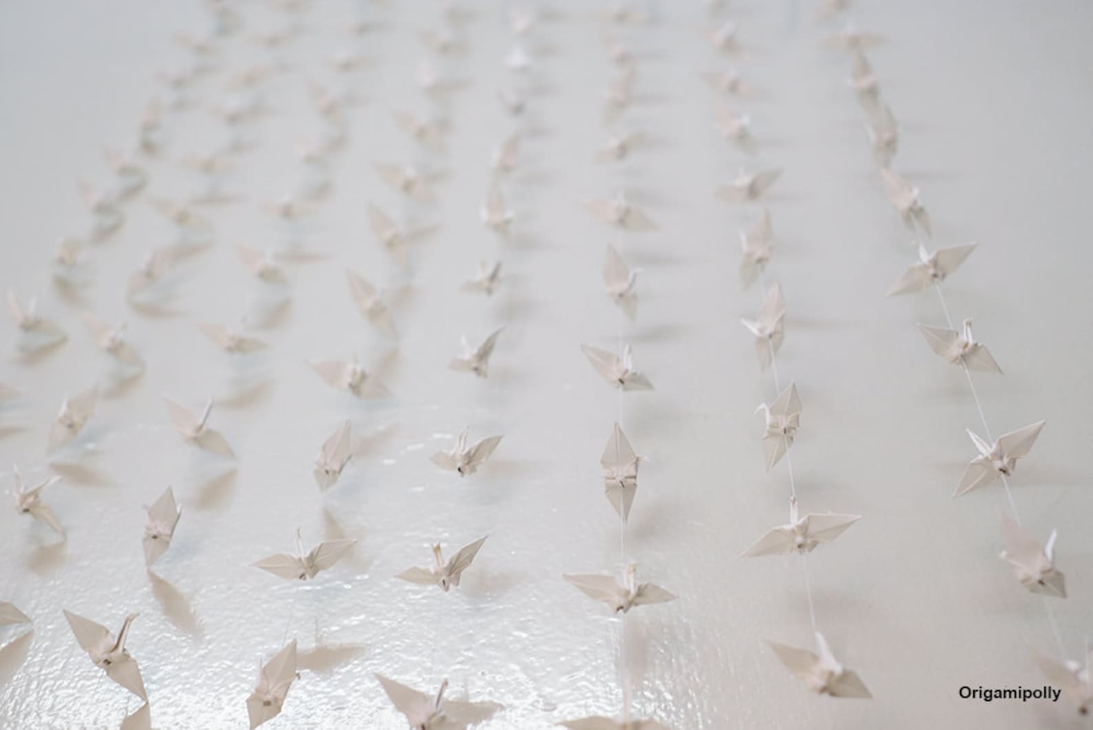 20 String 500 Crane Origami Crane Garland Ivory Small 1.5 Inch | Etsy