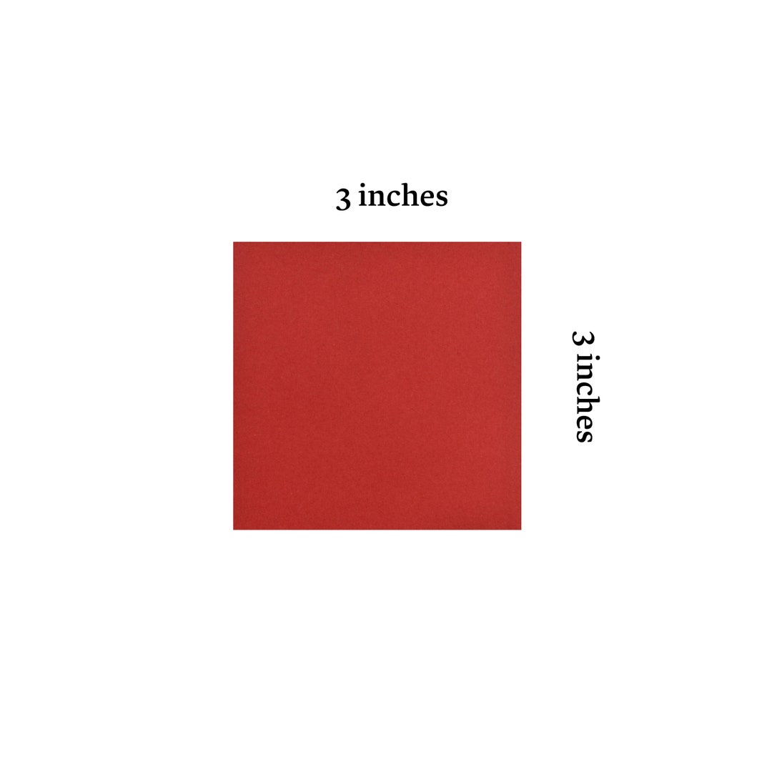 100 Red Origami Paper Sheets 3x3 Inches Square Paper Pack for Folding ...