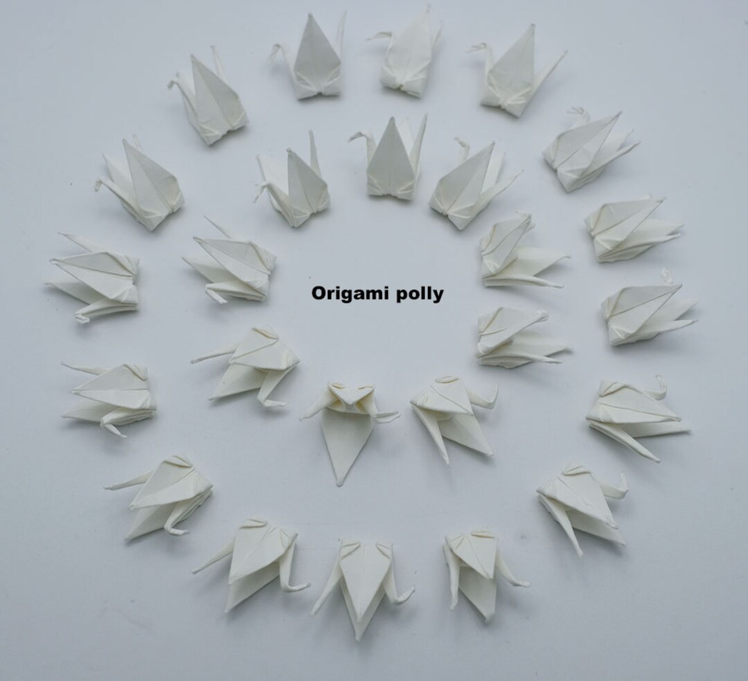 100 Origami Paper Crane Ivory Origami Crane Made of 500 1000 - Etsy