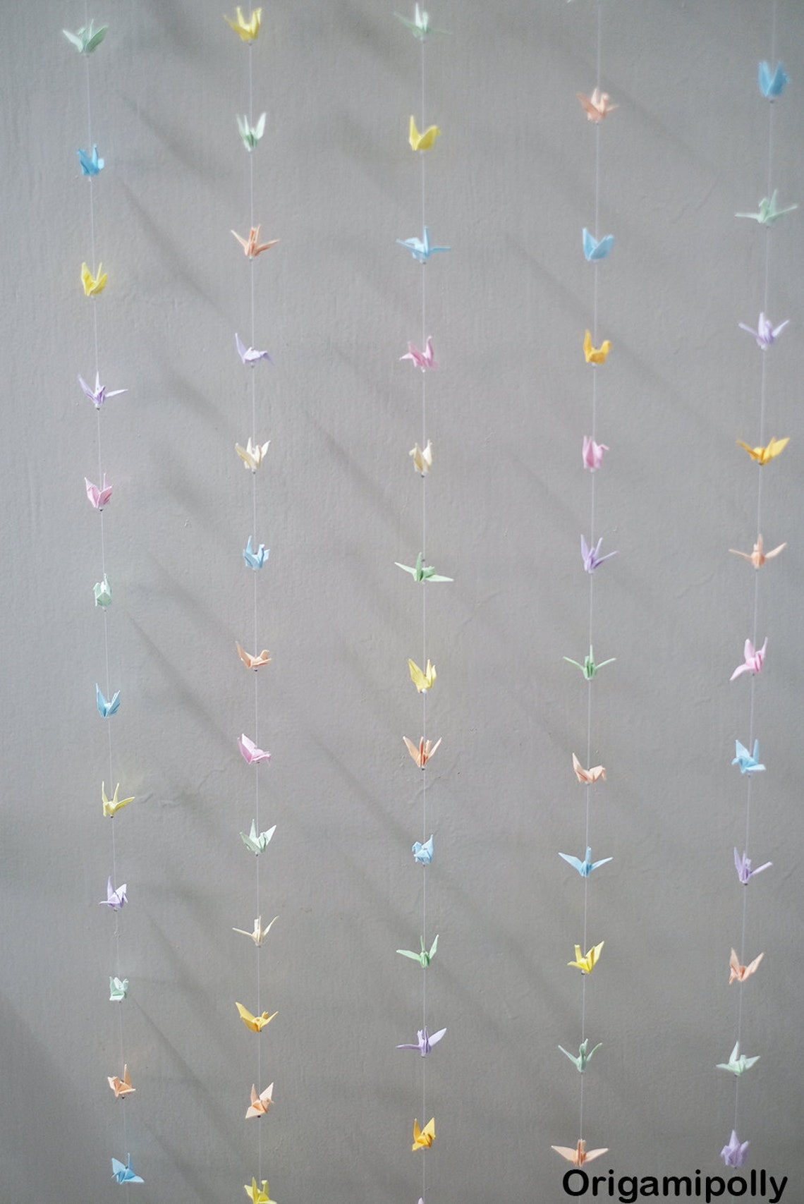 40 String 1000 Crane Origami Crane Garland Mix Color Small 1.5 | Etsy