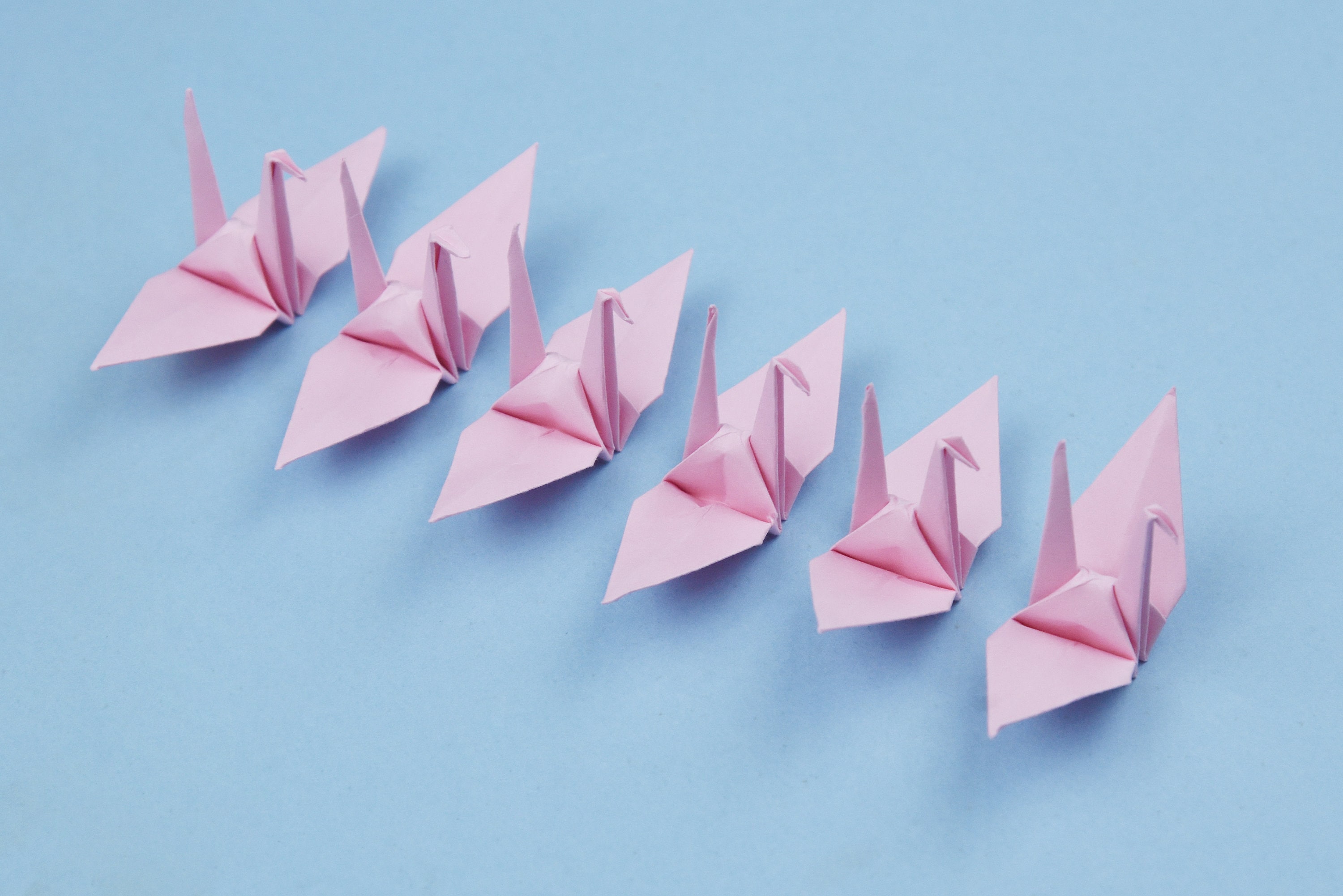 1000 Origami Paper Crane Decor Set Pink 3 Inches - Handmade Japanese ...