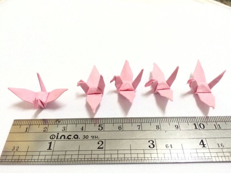 1000 Origami Paper Crane Pink Origami Crane Small 1.5 - Etsy