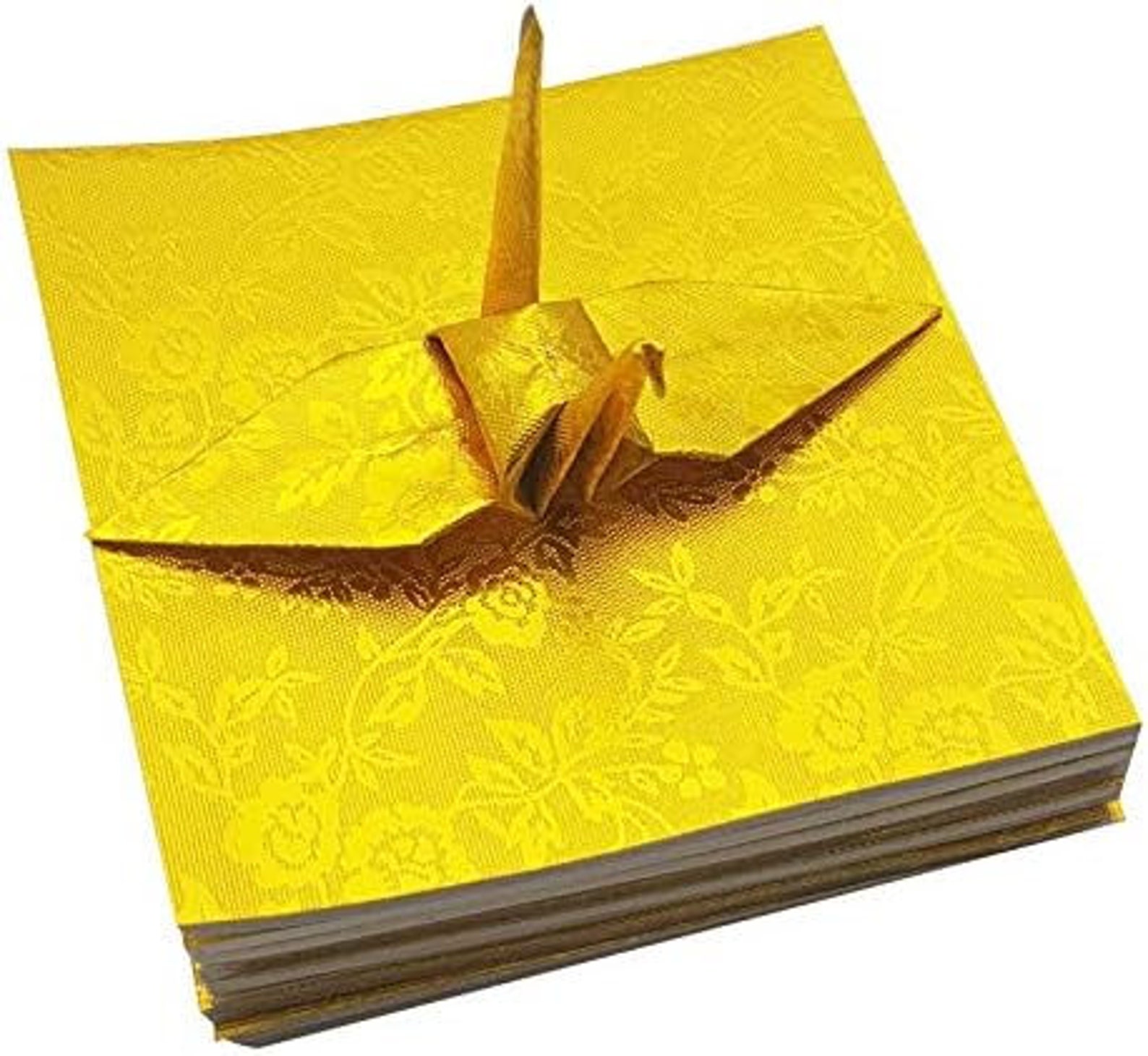 100 Gold Origami Paper Sheets 6x6 Inch Metallic Folding Squares | Shiny ...