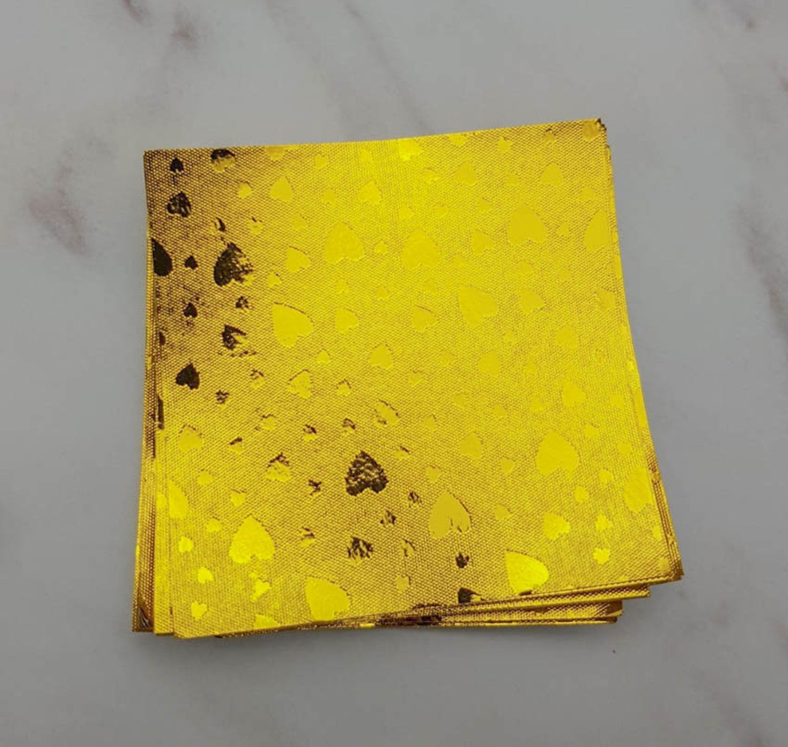 100 Gold Heart Origami Paper Sheets Paper Pack 500 1000 - Etsy