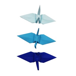 100 Origami Paper Cranes Navy Blue Tone Origami Crane 3x3 Inches 7.5 Cm ...