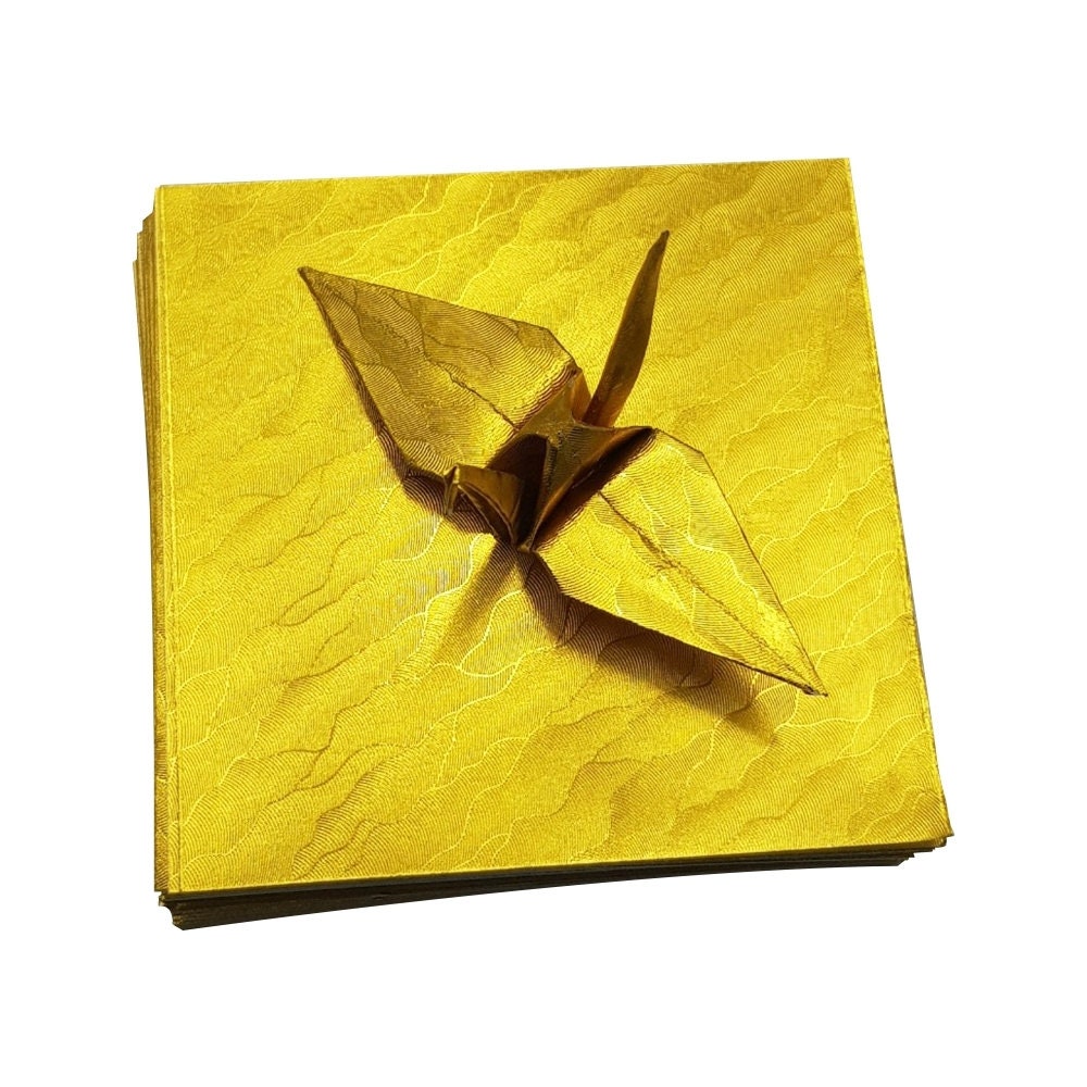 Origami 100 Gold Origami paper sheets paper pack Origami paper cranes ...