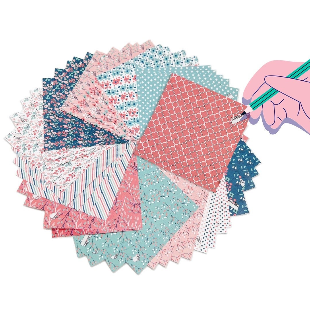 Origami Paper Patterns 50 Sheets - Handmade Paper for Christmas and ...