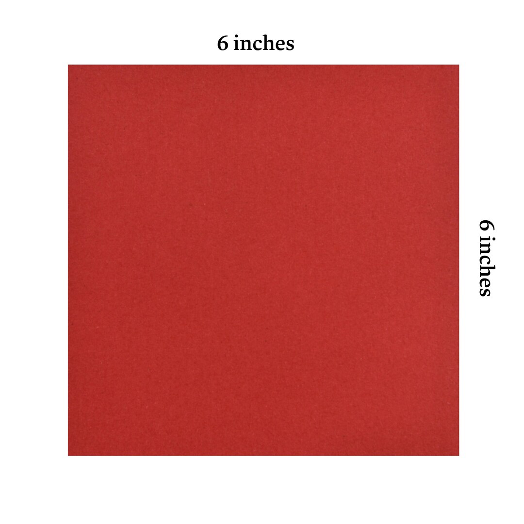 100 Red Origami Paper Sheets - 6x6 Inches - Square Paper Pack for ...