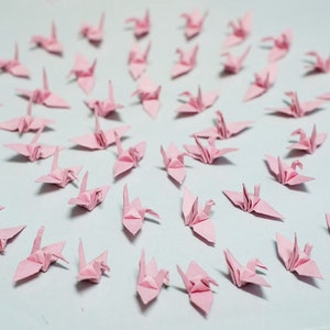 1000 Origami Paper Crane Pink Origami Crane Small 1.5 - Etsy