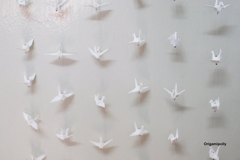 20 String 500 Crane Origami Crane Garland Ivory Small 1.5 Inch - Etsy