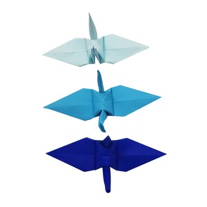 100 Origami Paper Cranes Navy Blue Tone Origami Crane 3x3 Inches 7.5 Cm ...