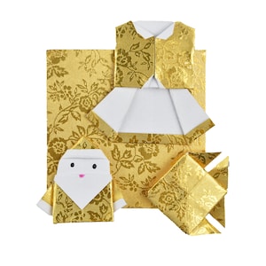 100 Gold Origami Paper Sheets 6x6 Inch Metallic Folding Squares | Shiny ...