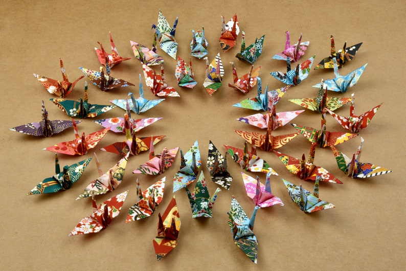 1000 Origami Paper Crane for Grandma Washi Paper 3 Inches- Handmade ...