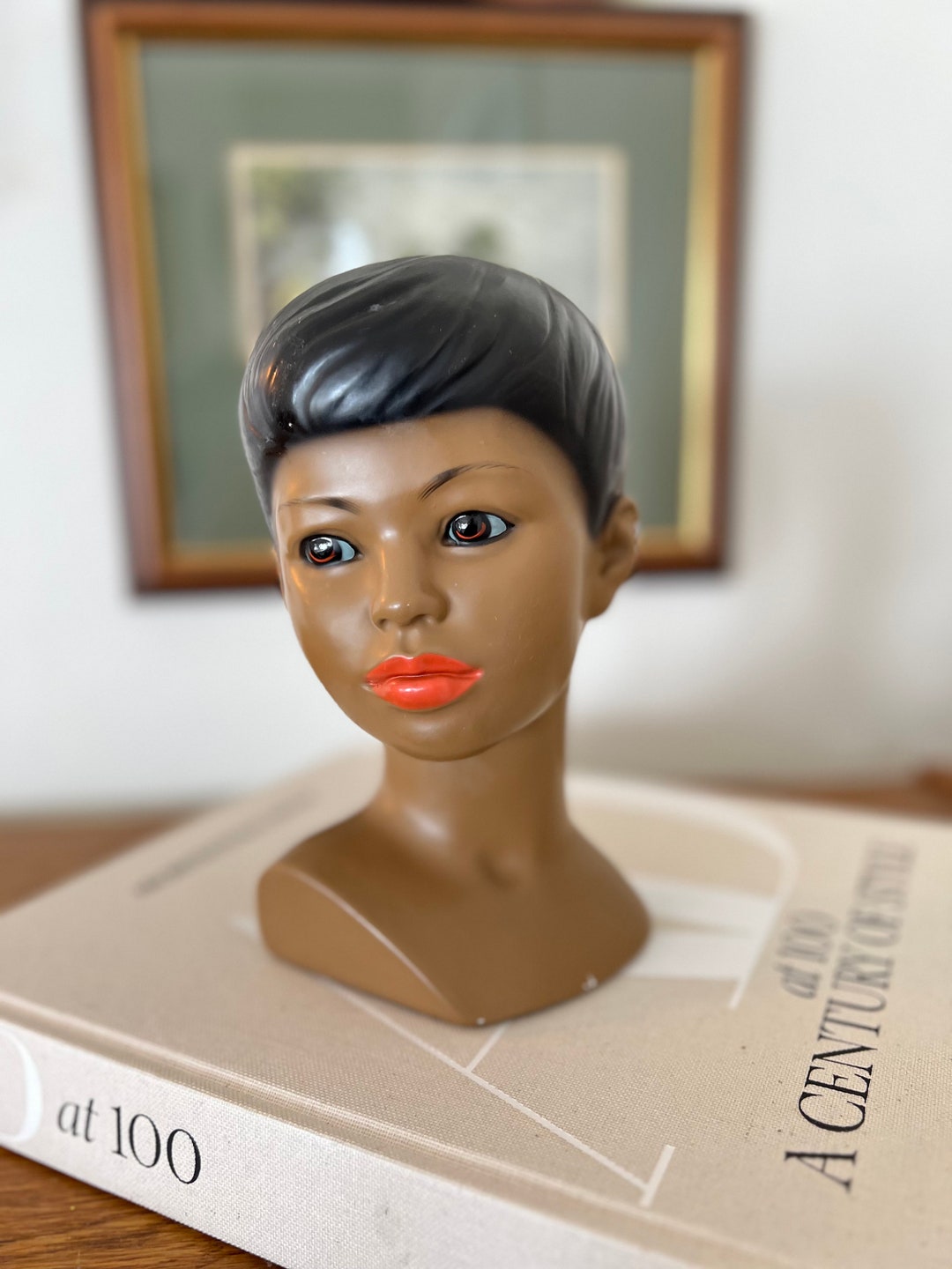 Vintage Marwal Chalkware Head Bust: Mid-century Library Decor - Etsy