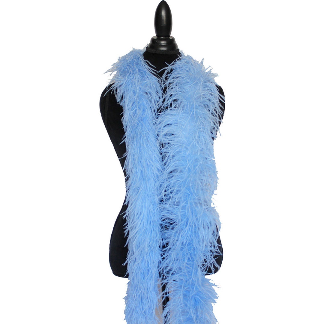 Baby Blue 4 Ply Ostrich Feather Boa Boas Scarf Prom Halloween Costumes ...
