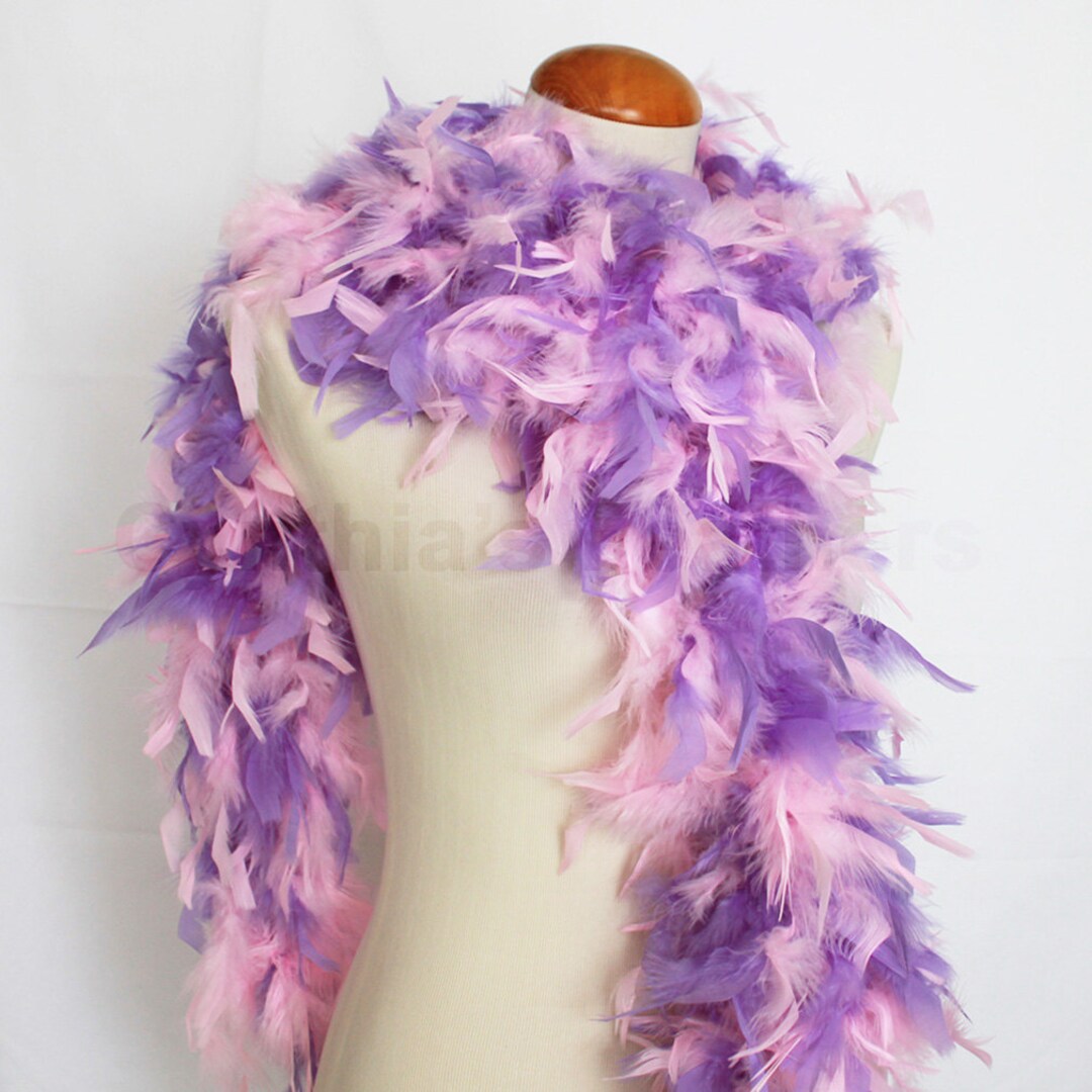 Baby Pink /lavender Mix 65 Gram Chandelle Feather Boa 6 Feet - Etsy