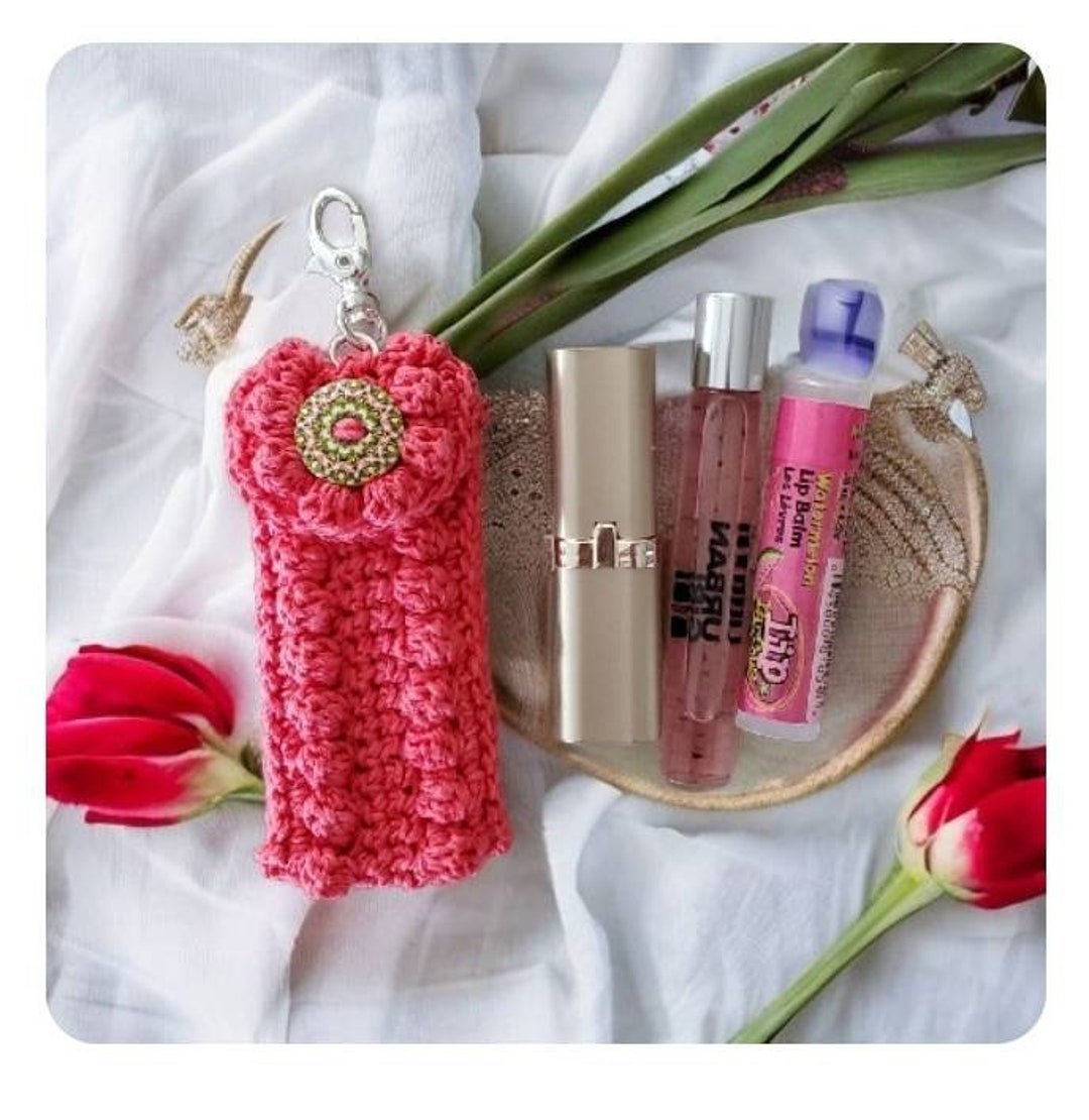 Lip Balm or Lipstick Holder Keychain - Etsy