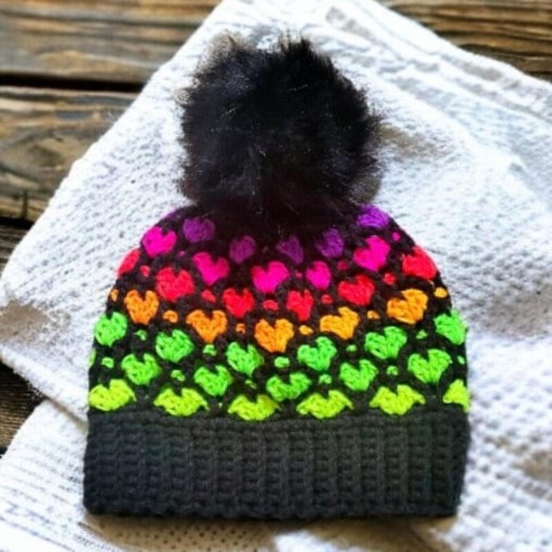 Heart Beanie - Etsy