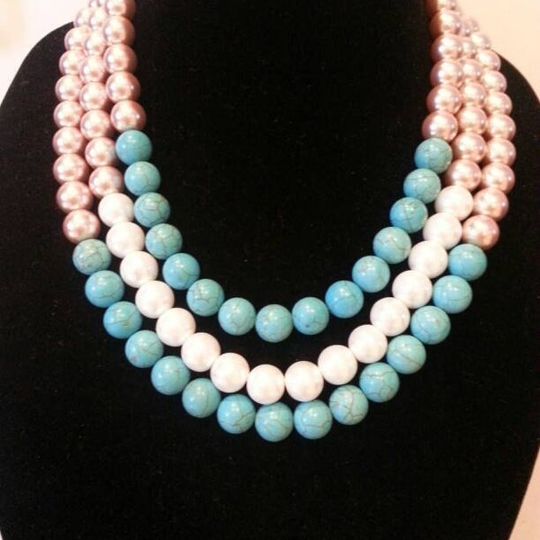 3 Tier Necklace - Etsy