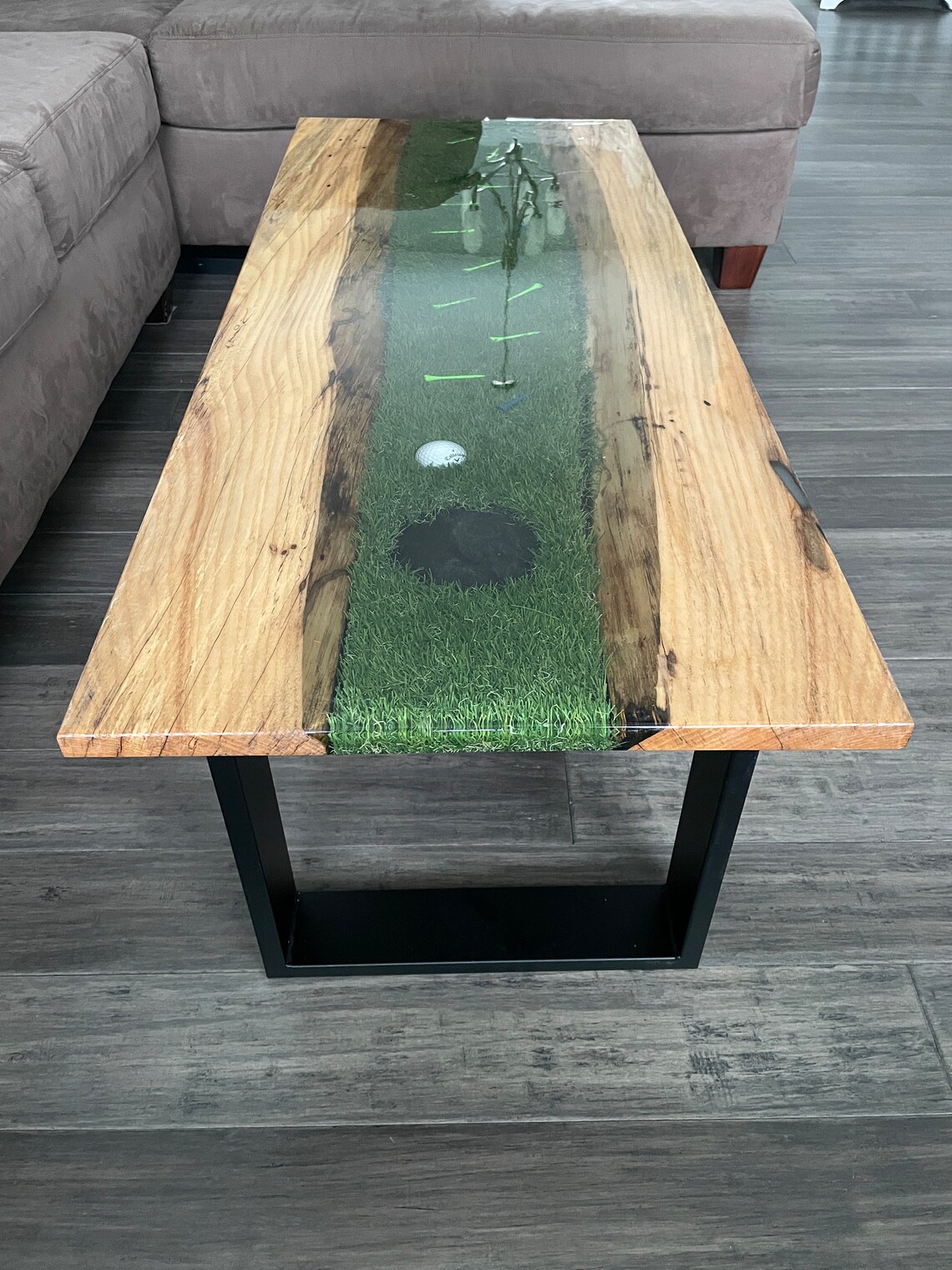 Epoxy Golf Themed Coffee Table - Etsy