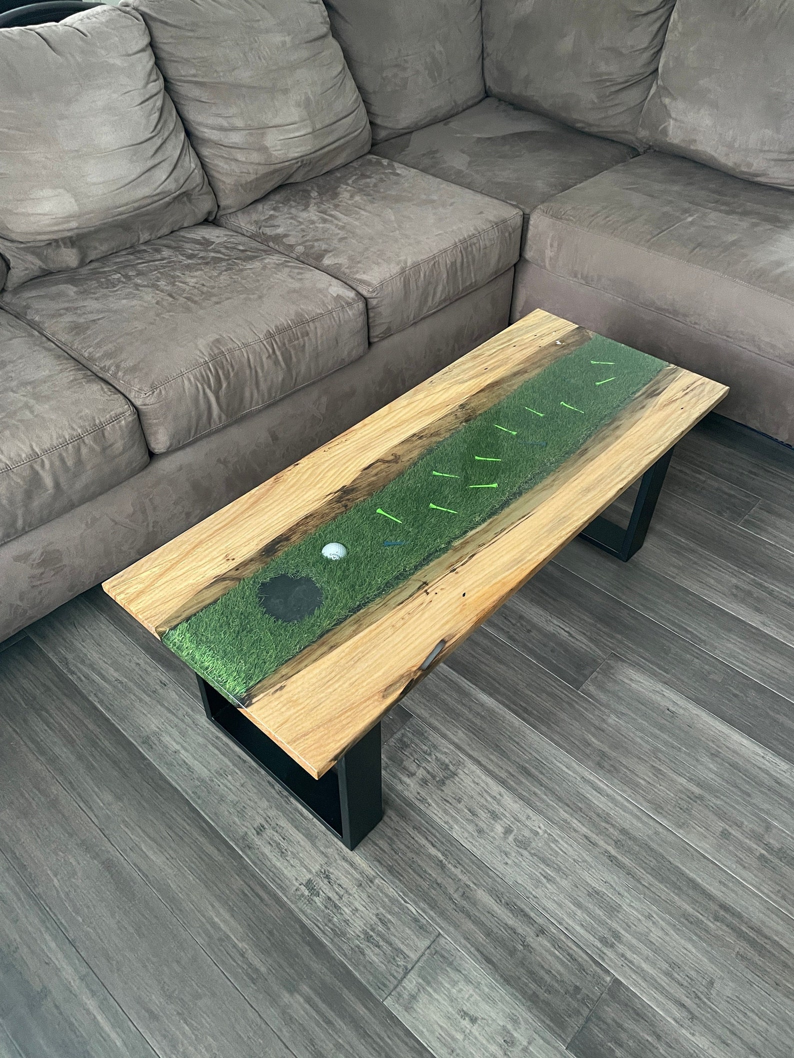 Epoxy Golf Themed Coffee Table - Etsy