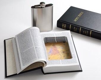 Secret Hidden Book Stack for Wine/liquor Decanter and Glasses - Etsy
