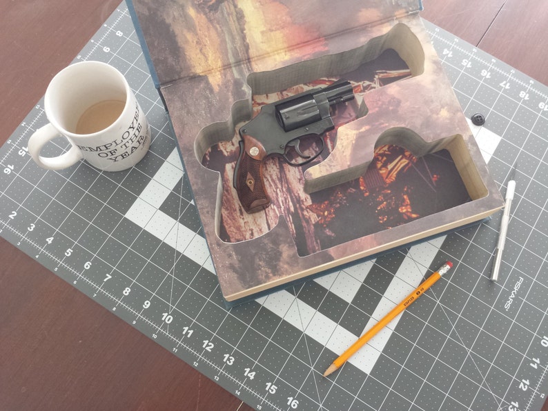 Book Safe for Large Handguns (over 9" Length) - Made to Order - Hidden ...