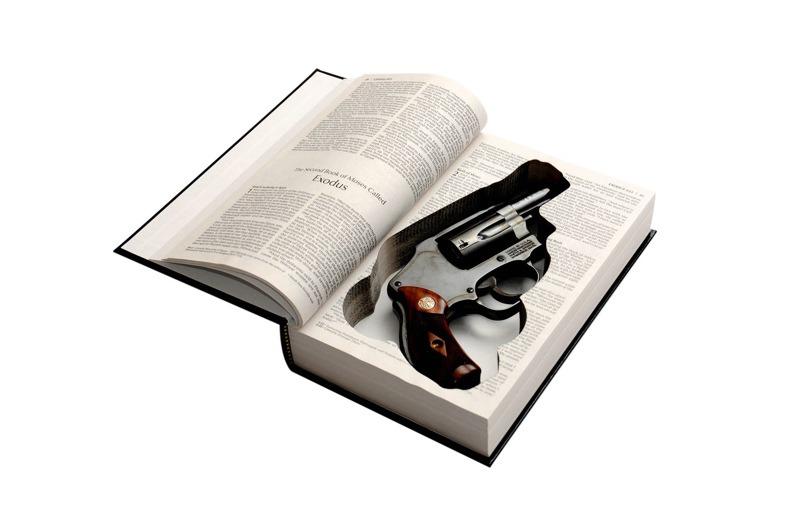 Custom Bible Book Safe for Compact Guns - S&W, Taurus, Ruger, Glock ...