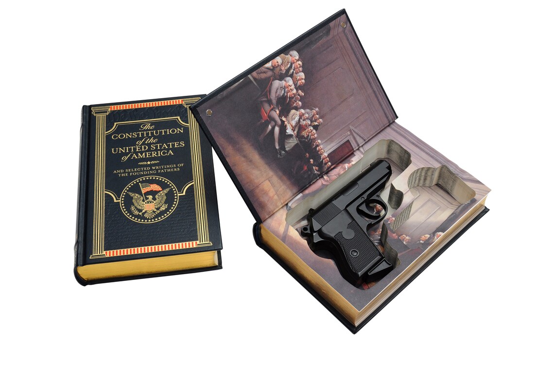 Gun Book Safe for Compact Handguns - Constitution of the United States ...