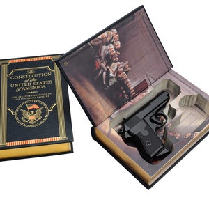 Gun Book Safe for Compact Handguns - Constitution of the United States ...