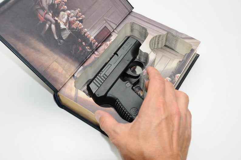 Custom Gun Book Safe for Compact Handguns US Constitution - Etsy