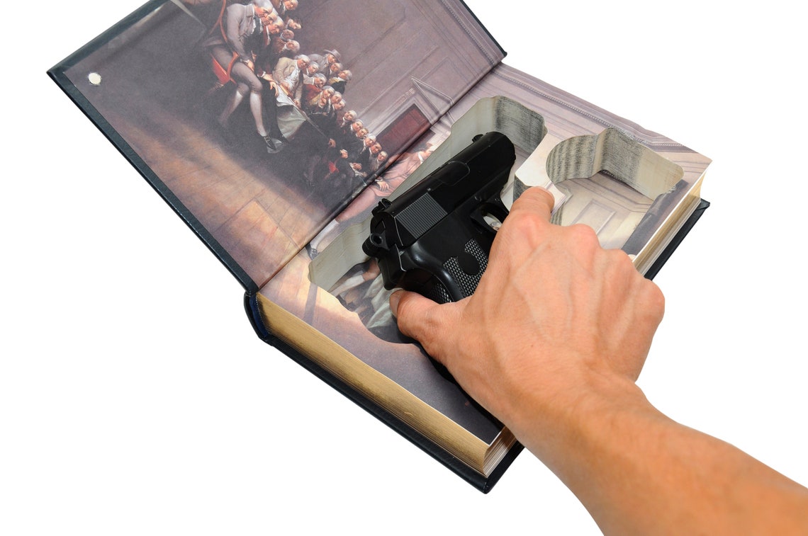 Gun Book Safe for Compact Handguns Constitution of the | Etsy