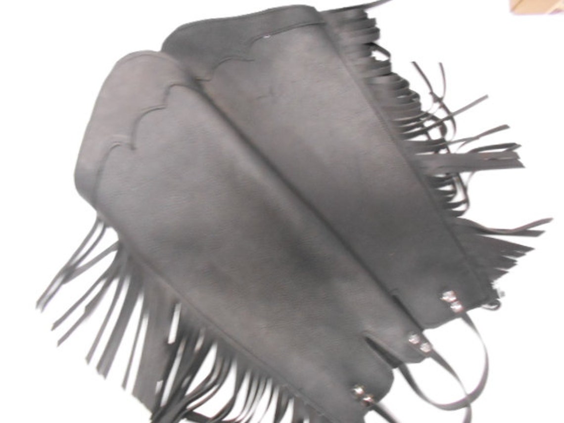 Western Style Leather Chinks Half Chaps, Brush Wood Hunting, Leg ...