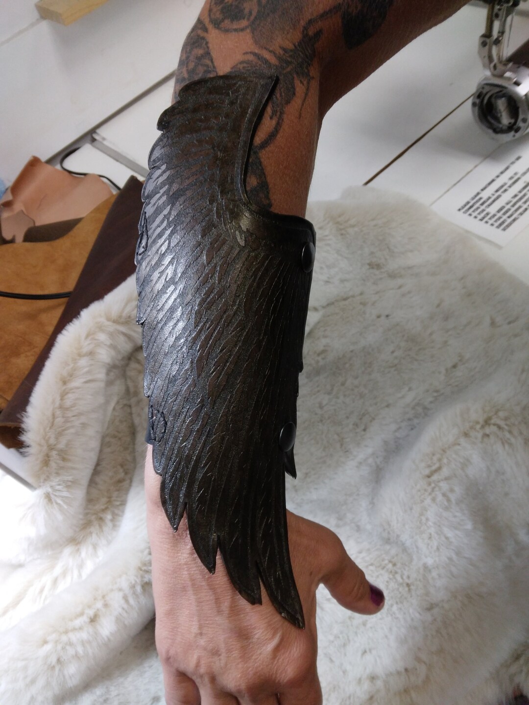 Eagle Cosplay Leather Gauntlet Bracelet - Etsy