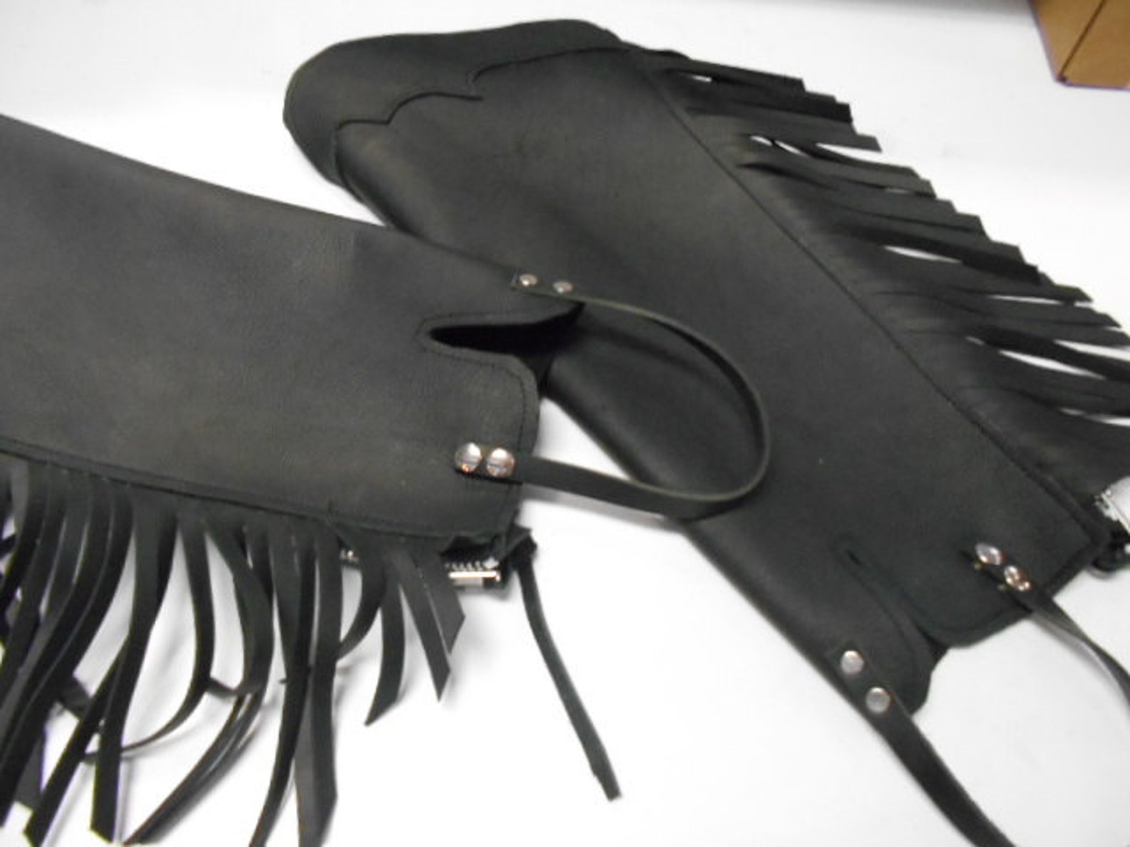 Western Style Leather Chinks Half Chaps, Brush Wood Hunting, Leg ...