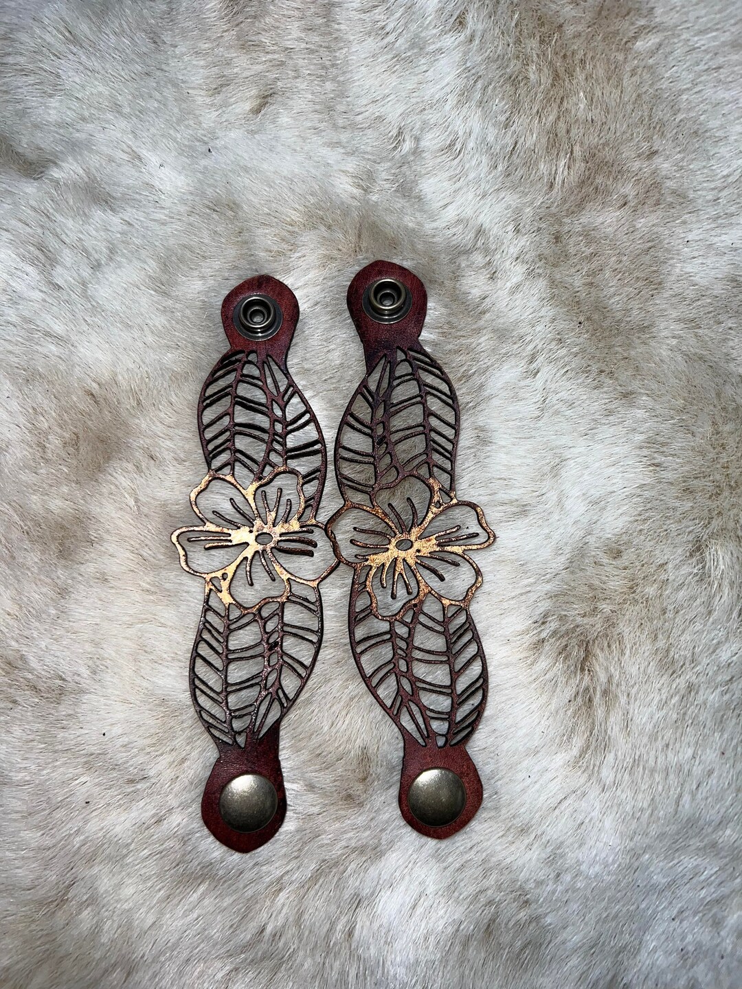 Leather Floral Vest Extender - Etsy