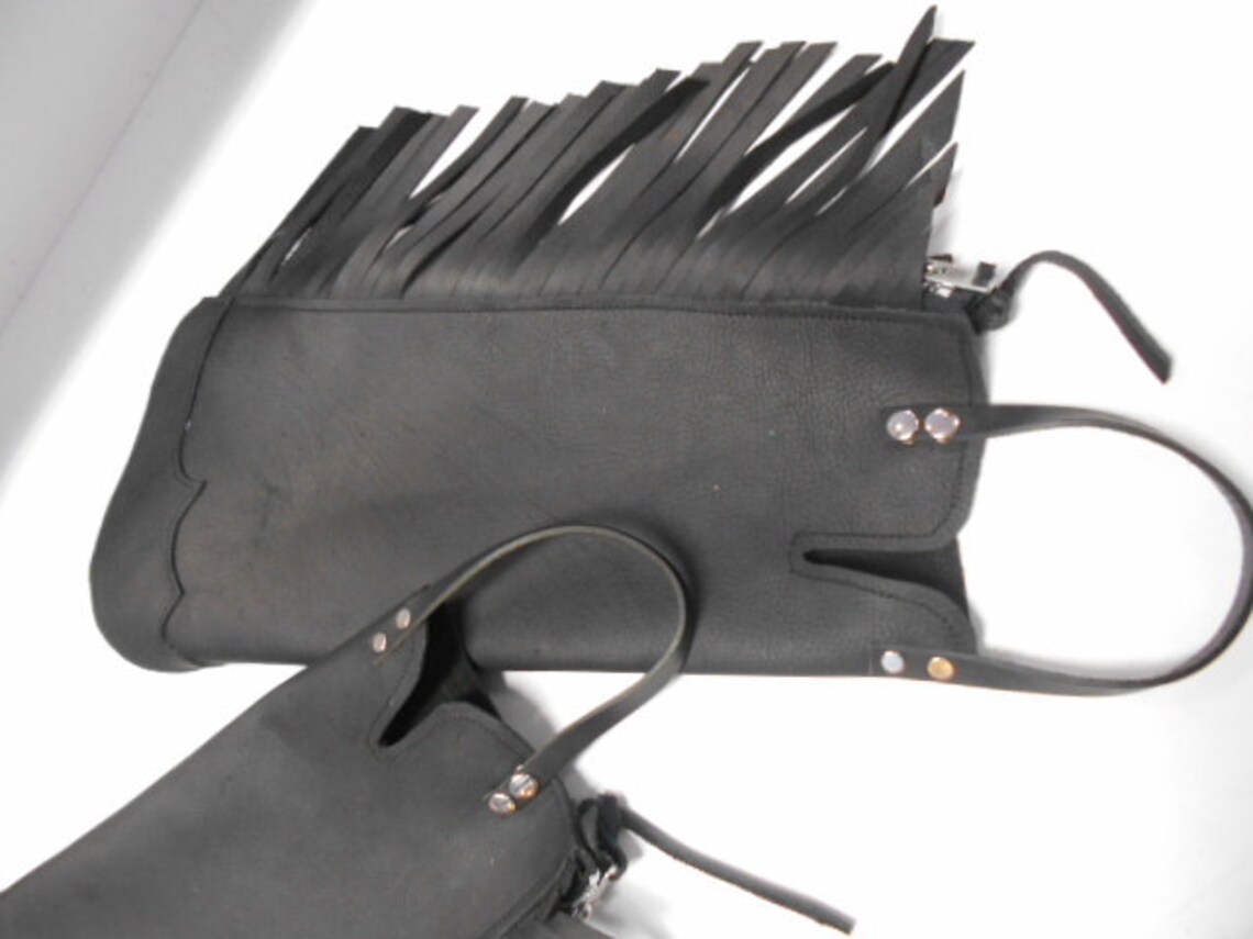 Western Style Leather Chinks Half Chaps, Brush Wood Hunting, Leg ...