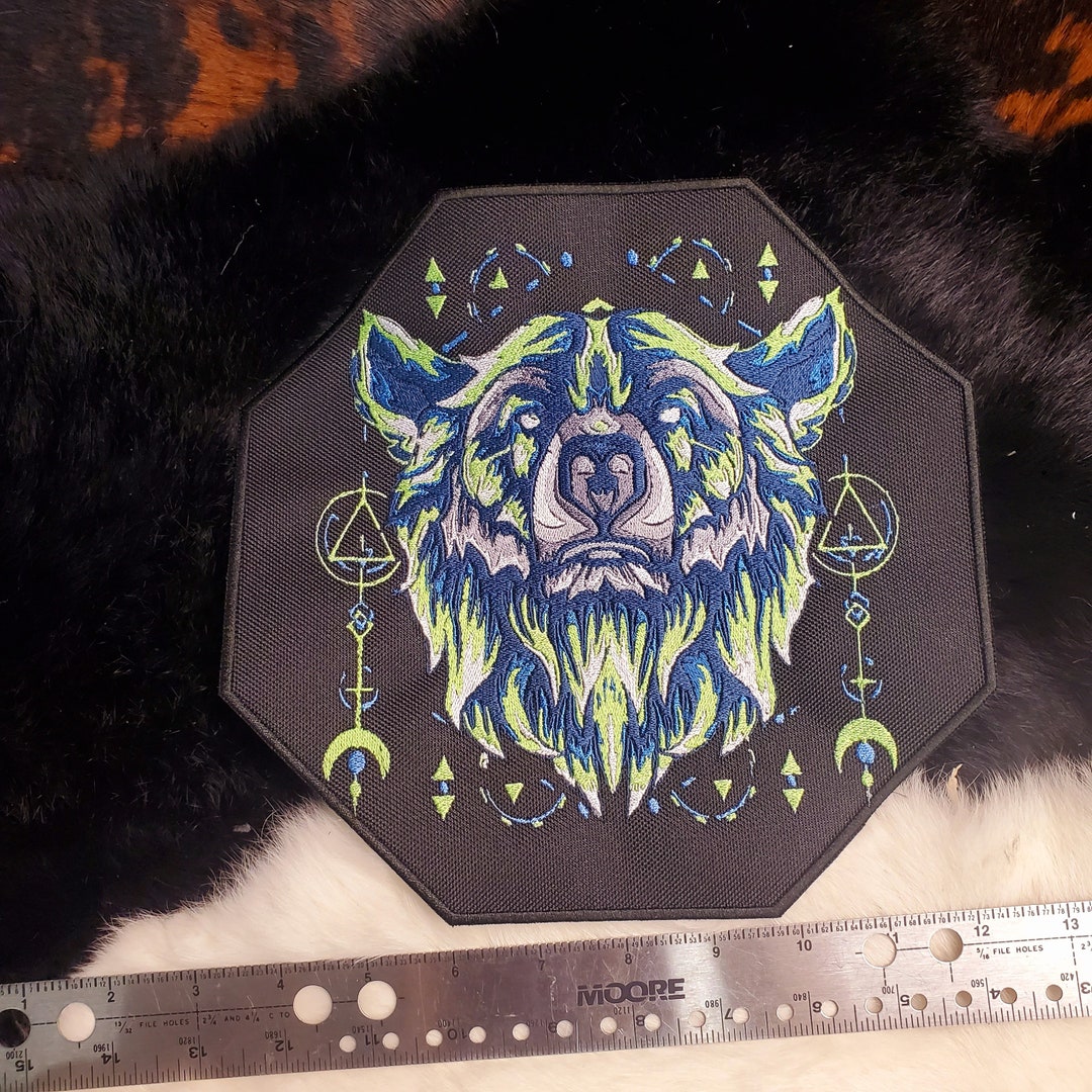 Sage Bear Sacred Geometry Sew on Back Patch - Etsy