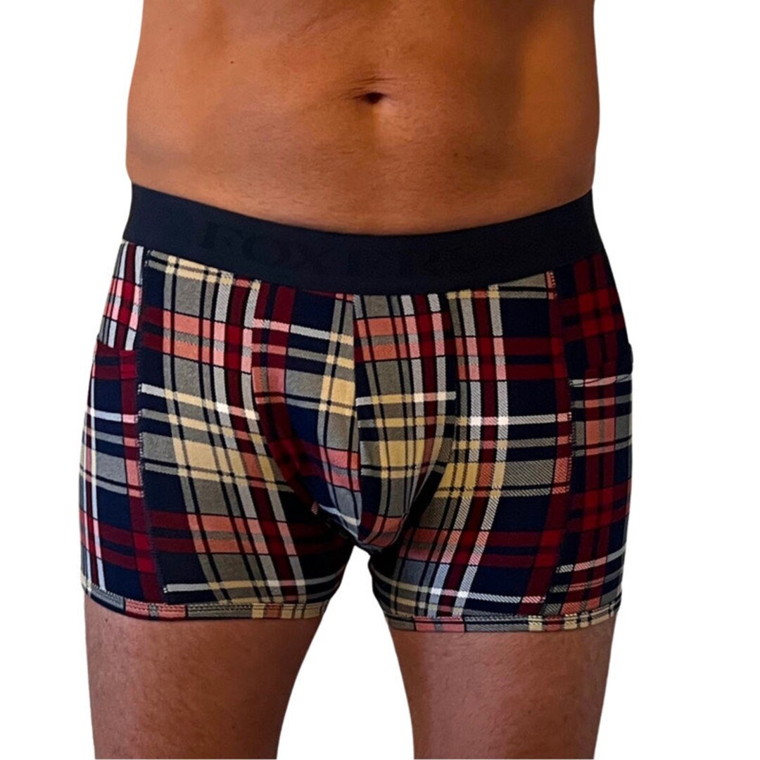 Mens Plaid Boxers Stretchy Boxers Christmas Gift for Him - Etsy