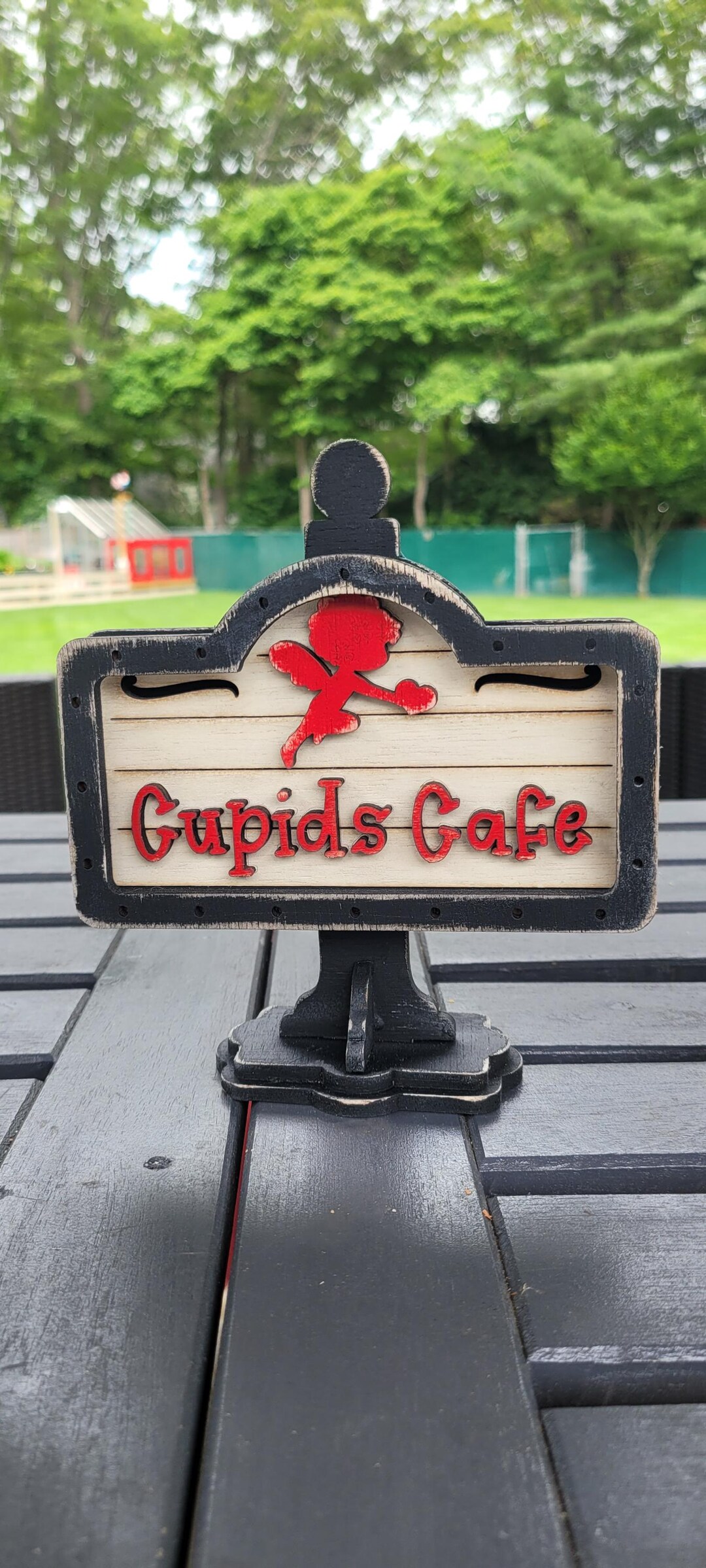 Cupid's Cafe Tiered Tray Sign: Rustic Valentine's Day Decor - Etsy