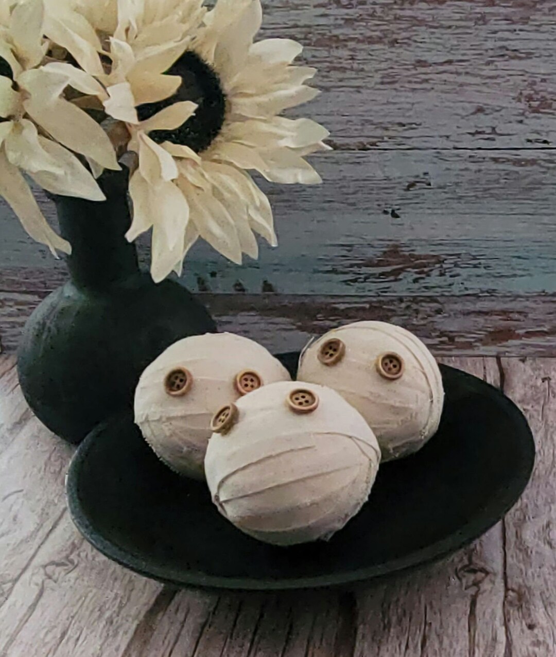 Mummy Rag Balls: Halloween Dough Bowl Filler, Fall Home Decor - Etsy