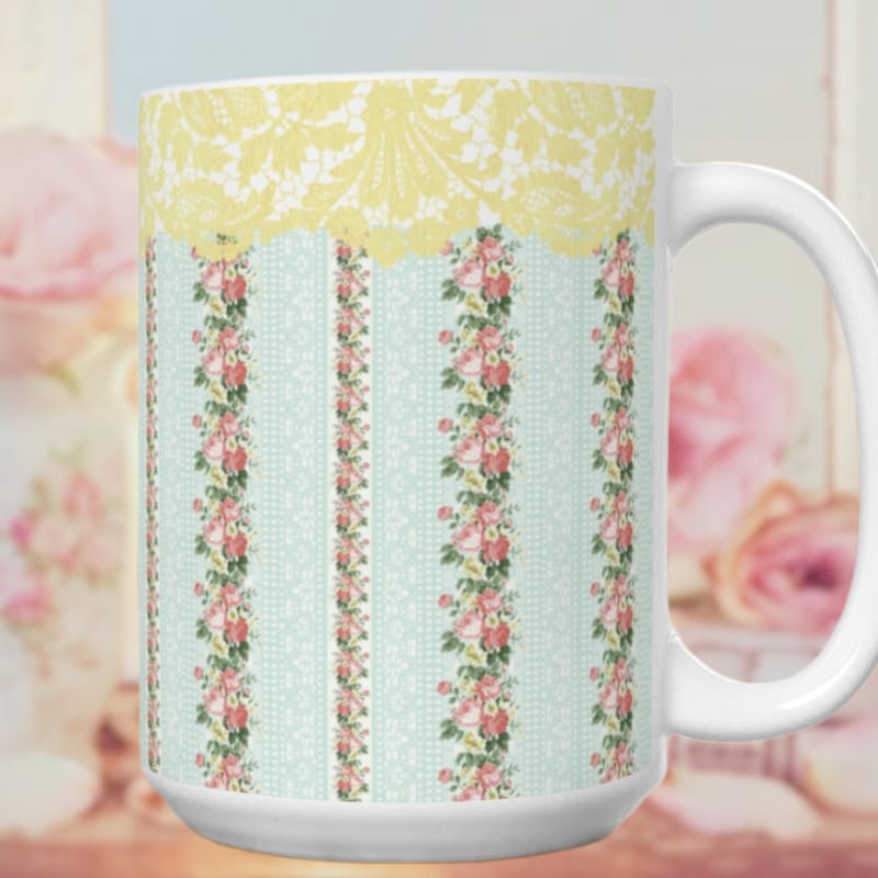 Shabby Chic Mug - Etsy