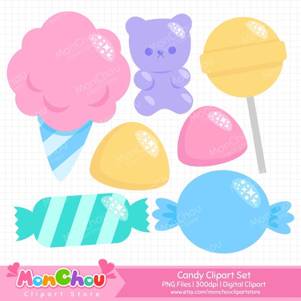 Candy Clipart - Etsy