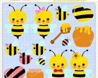 Honey Bears Clipart / Honey Jar / Honey Pot / Bee Hive | Etsy