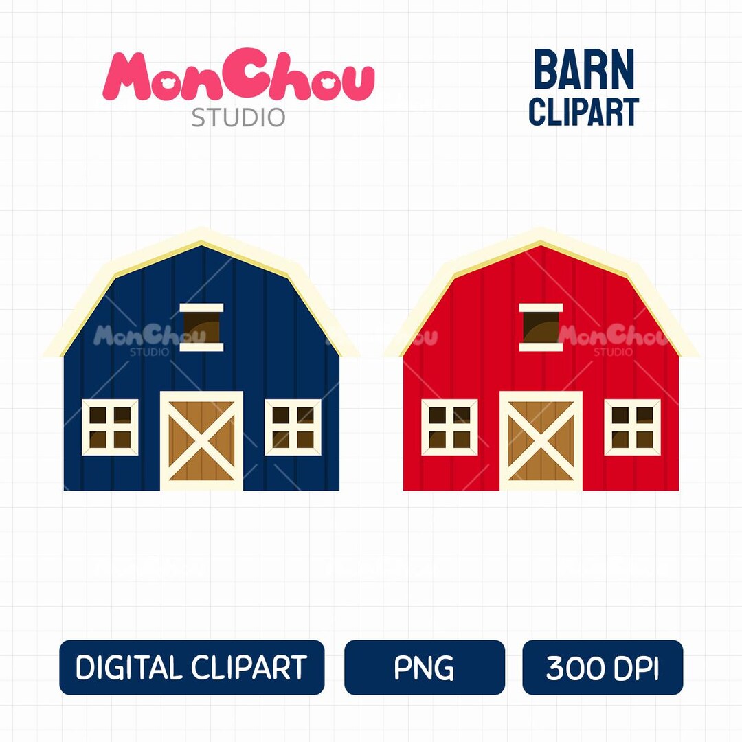 Barn Clipart - Barn Farm Clip Art Solo - Etsy