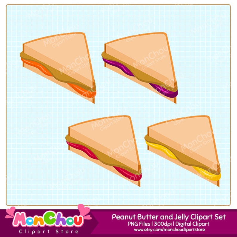 Peanut Butter and Jelly Clipart Instant Download Peanut | Etsy