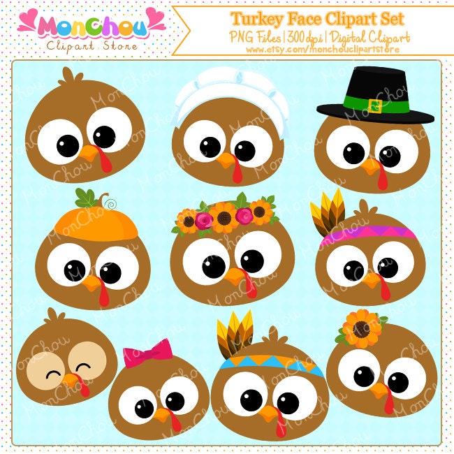 Turkey Face Clip Art