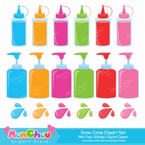 Snow Cone Clipart - Commercial and Personal Use Cliparts - Etsy